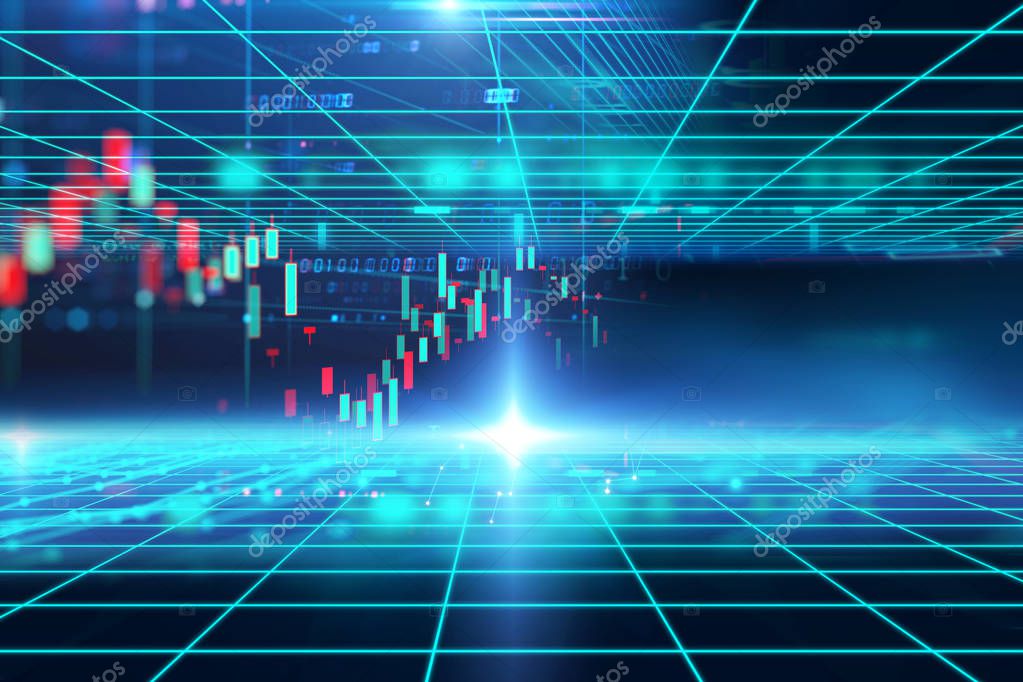 Gr fico de inversi n burs til con indicador y datos de volumen. 2024