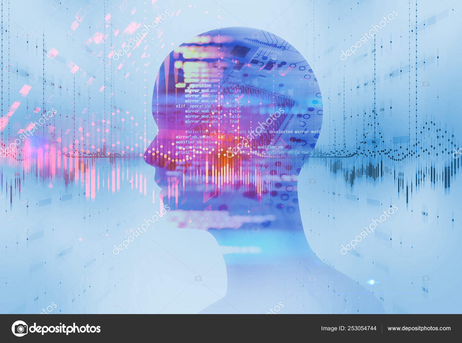 Programming code abstract technology background of software deve Stock ...