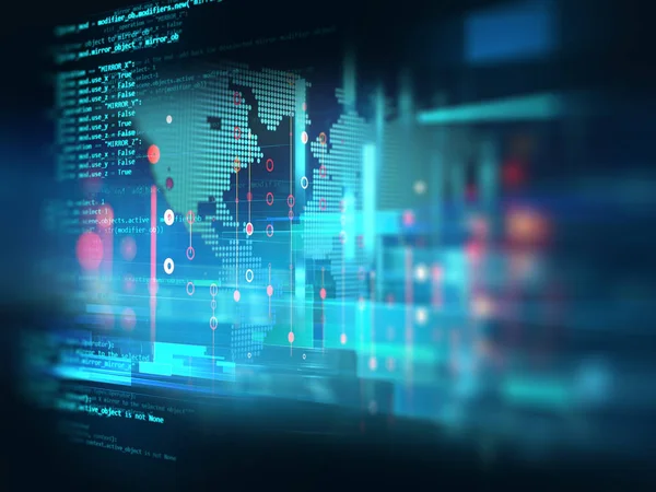 Programming code abstract technology background of software deve ...