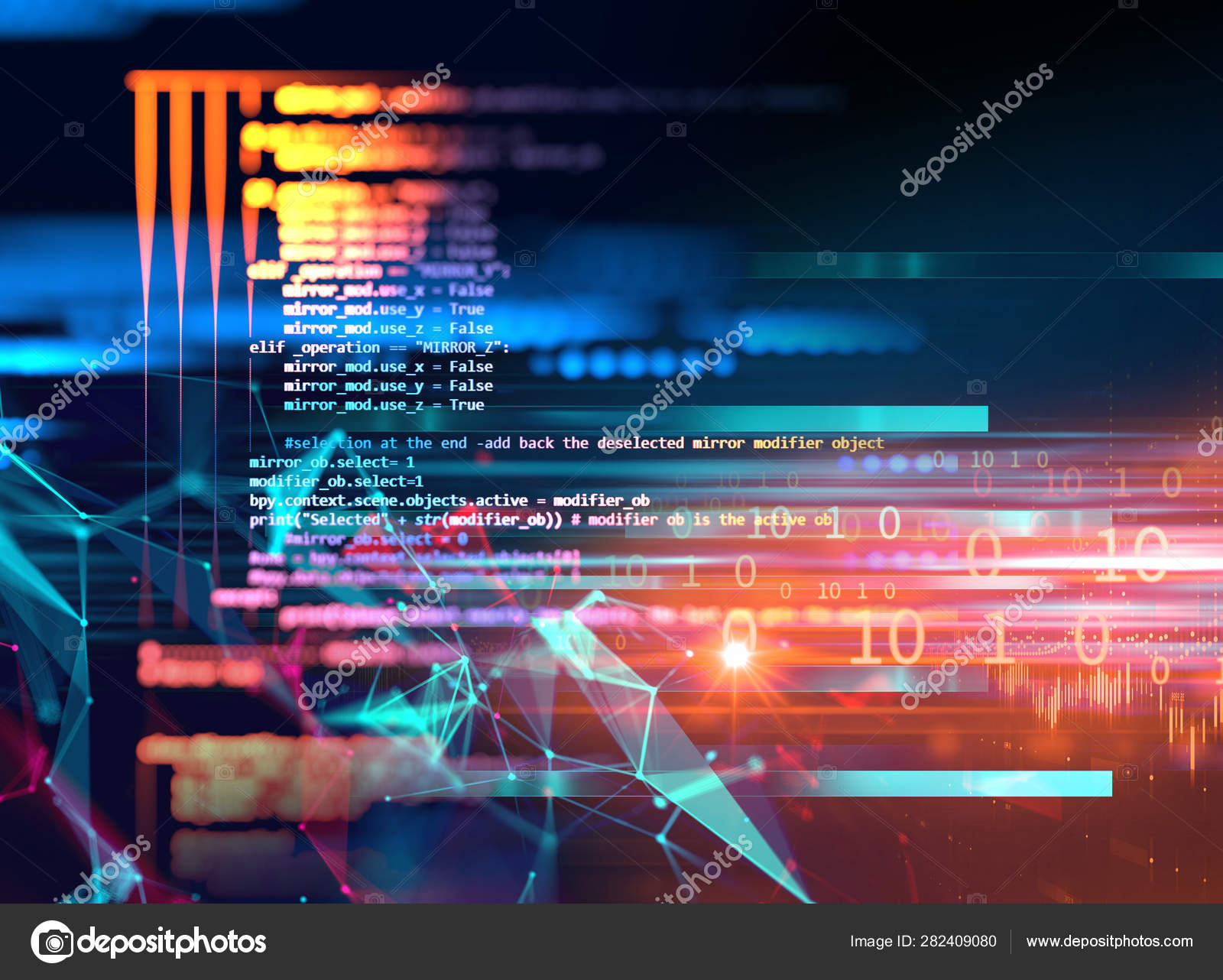 Programmiercode abstrakte Technologie Hintergrund der Software ...