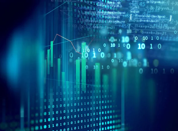 technical financial graph on technology abstract background - Stock ...