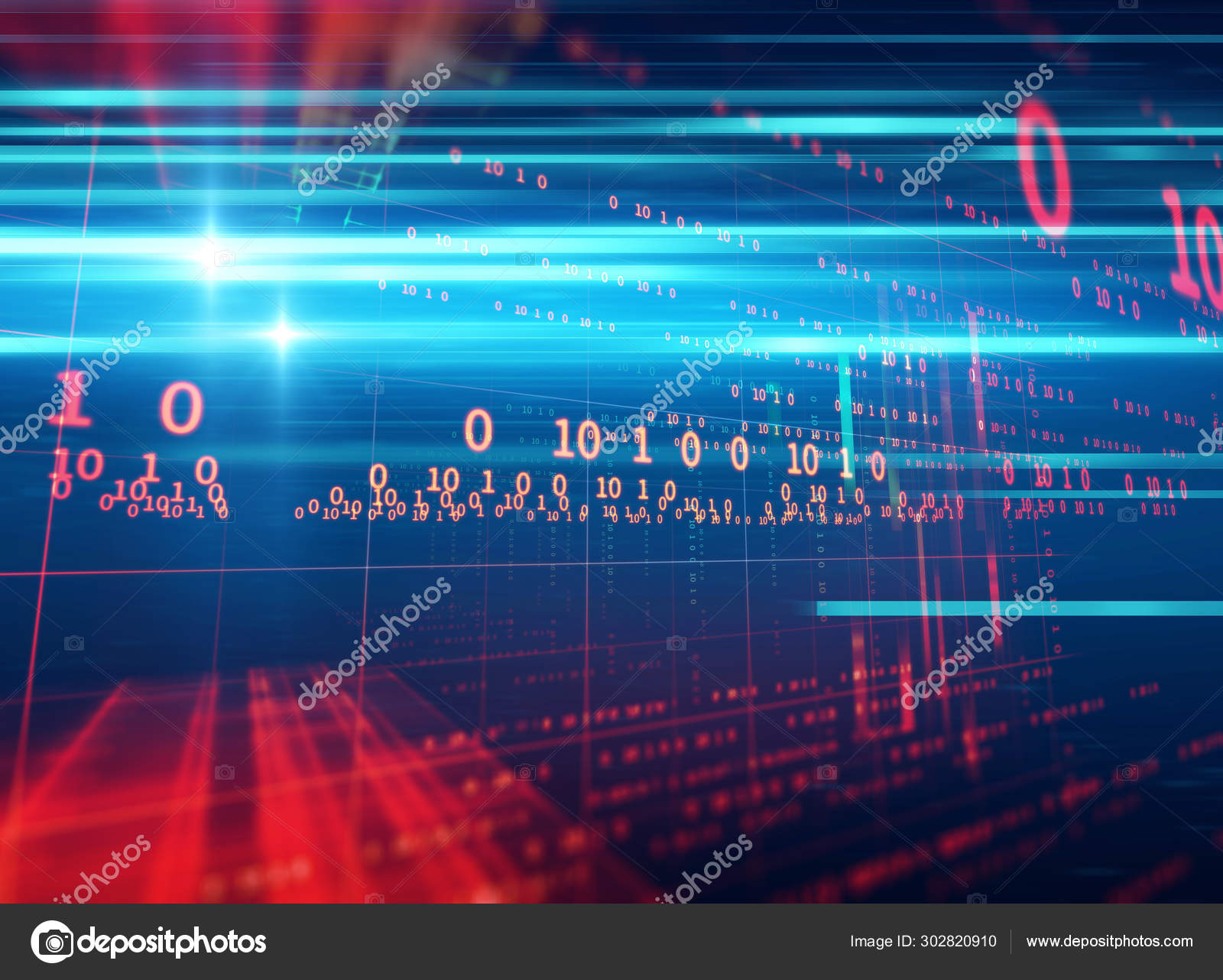 Digital code number abstract technology background Stock Photo by ...