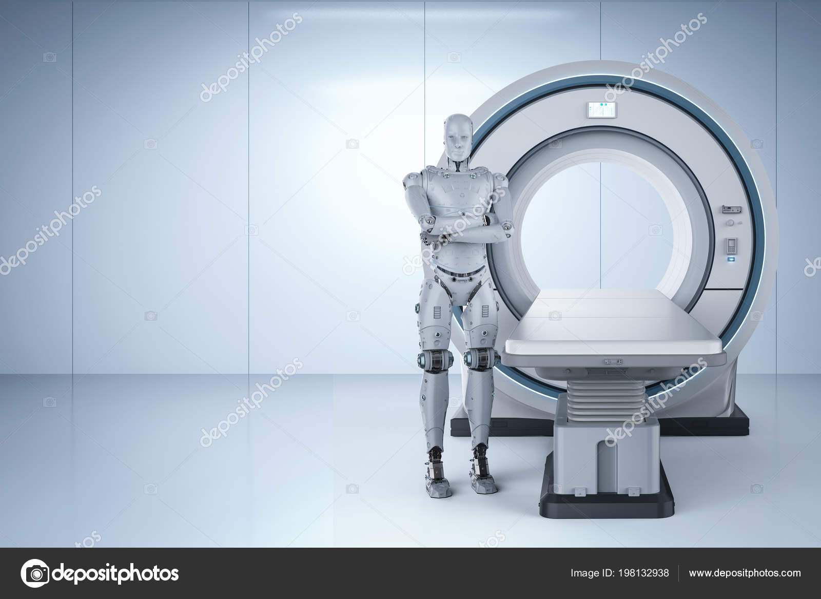 Rendering Mri Scan Machine Controlled Robo — Stock Photo © phonlamai ...
