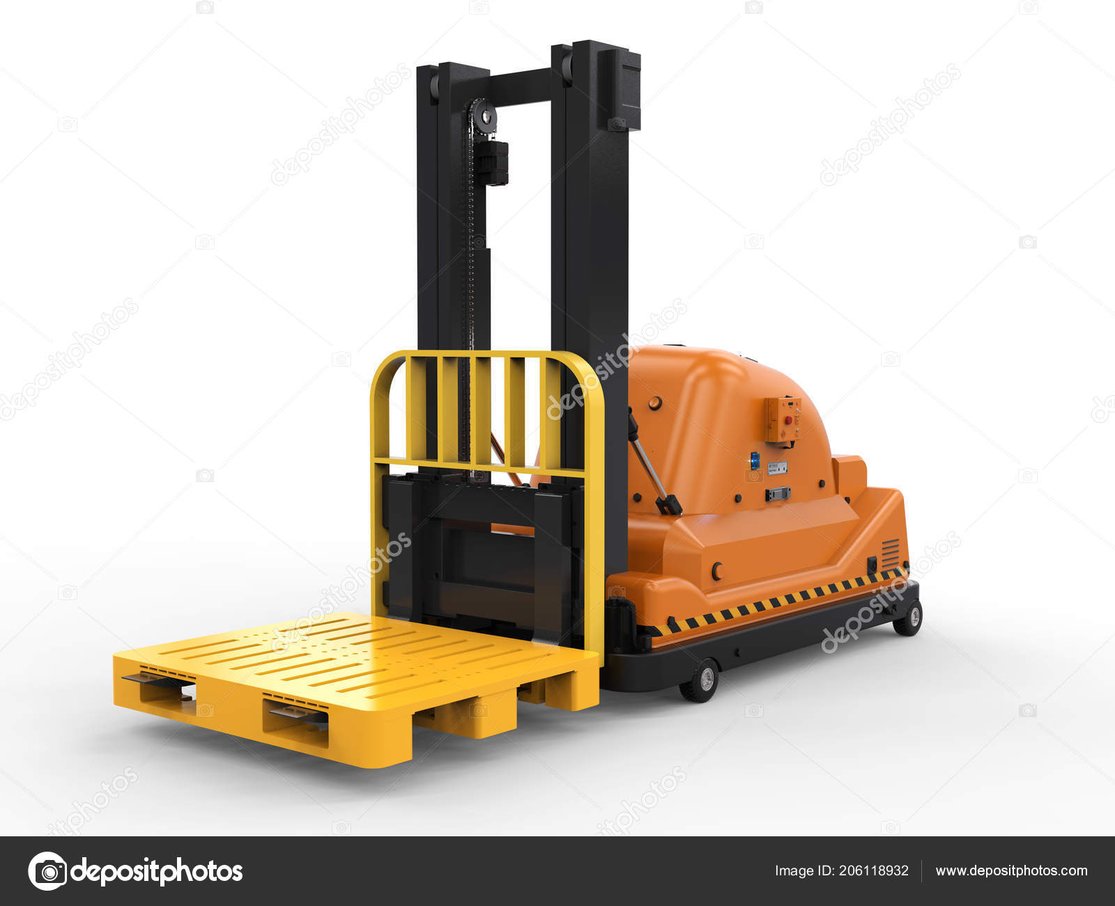Rendering Automatic Forklift White Background Stock Photo by ©phonlamai ...