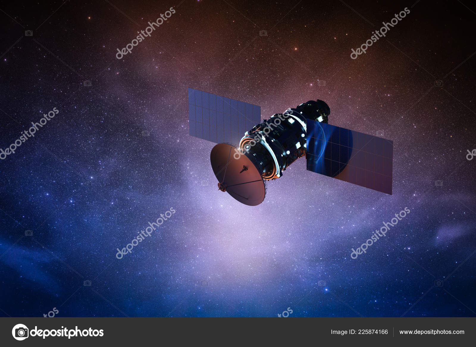 Rendering Satellite Dish Space Starry Sky Stock Photo by ©phonlamai ...