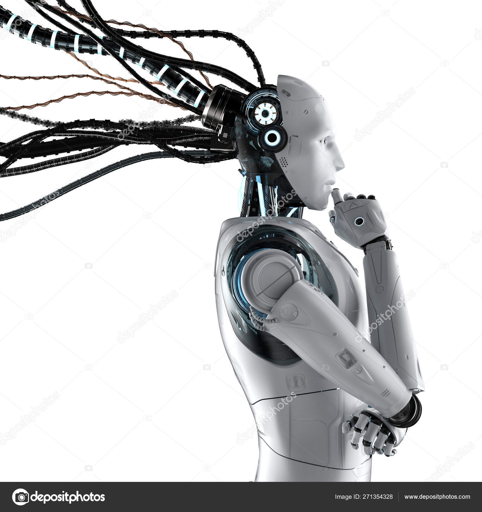 Robot con cables aislados: fotografía de stock © phonlamai #271354328 ...