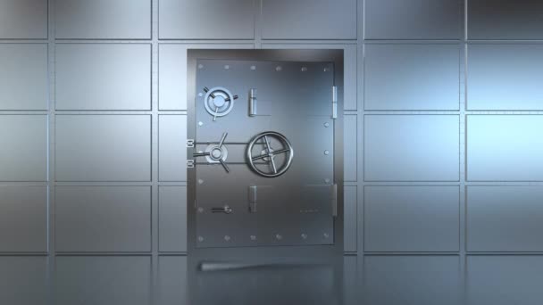 Rendering Interior Bank Vault Door Open Animation — Stock Video ...