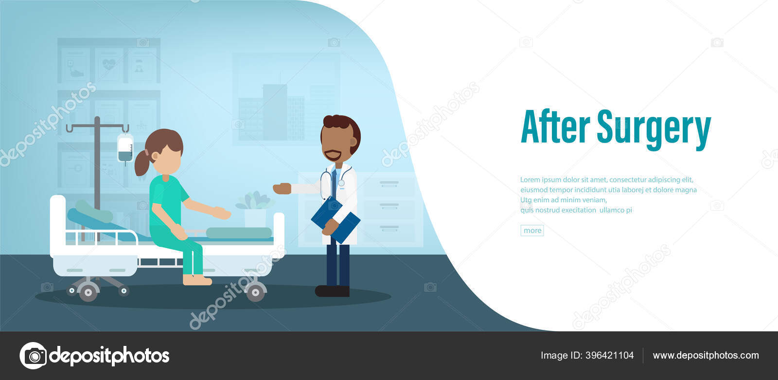 Surgery Banner Flat Design Vector Illustration Stock Vector Image by ...