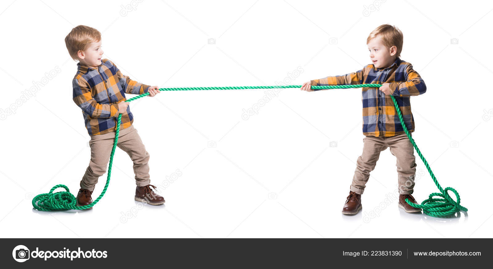 Same Kid Pull Rope White Background Stock Photo by ©cristovao 223831390