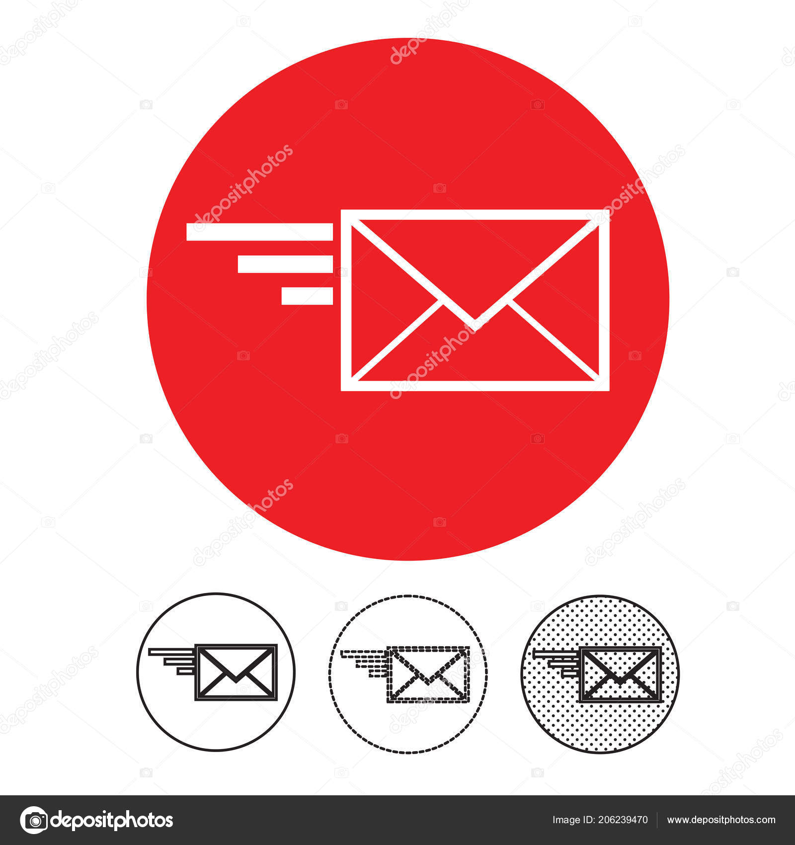 Email Mail Icons Isolated White Background Stock Vector By ©porjai
