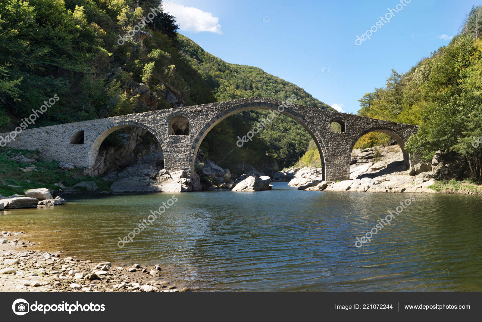 Devil Bridge Close Ardino Town Bulgaria — Stock Photo © oorka5 #221072244