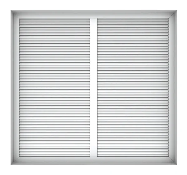 Render Wooden Window Frame External Blinds Isolated White Background ...
