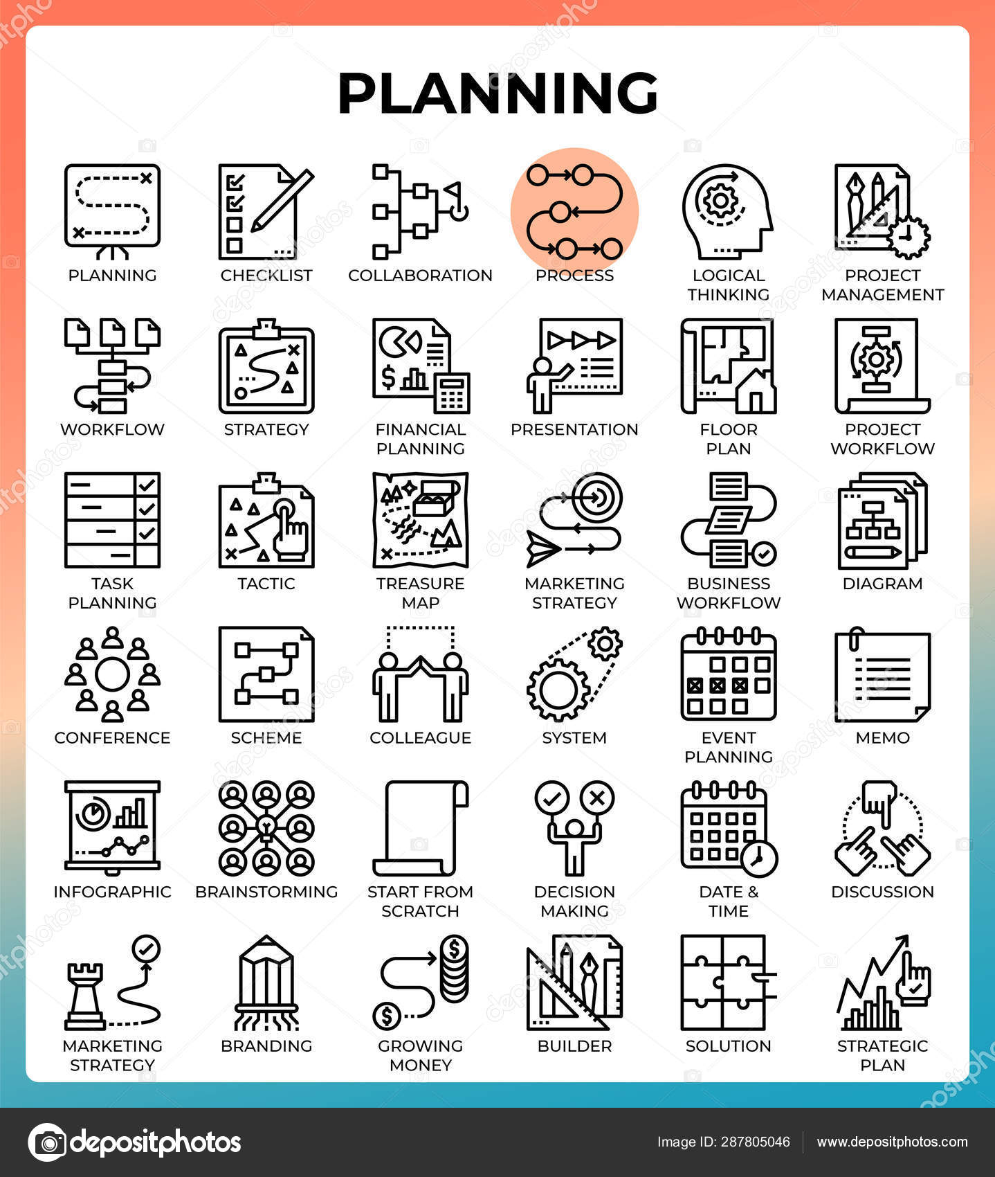 Planning concept icon set Stock Vector Image by ©nongpimmy #287805046