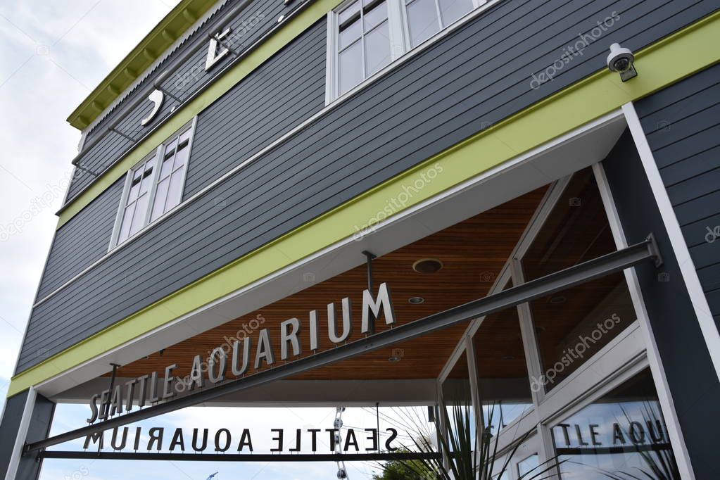 SEATTLE, WA JUN 15: Seattle Aquarium in Washington, visto desde el 15 ...