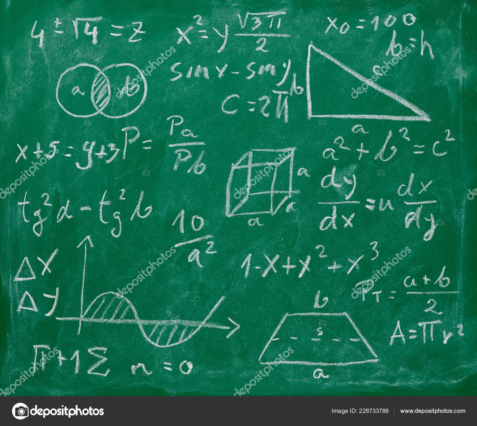 Fórmulas Matemáticas Signos Una Pizarra: fotografía de stock © PicsFive ...