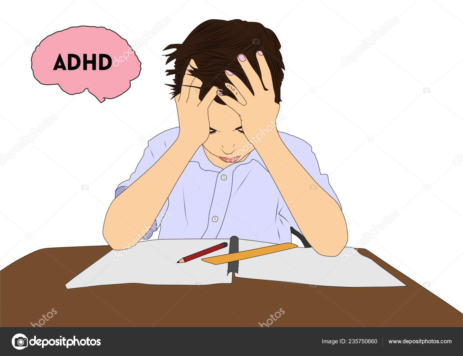 Adhd Attention Deficit Hyperactivity Disorder Stock Vector Image by ... Adhd Attention Deficit Hyperactivity Disorder Stock Vector Image by ...