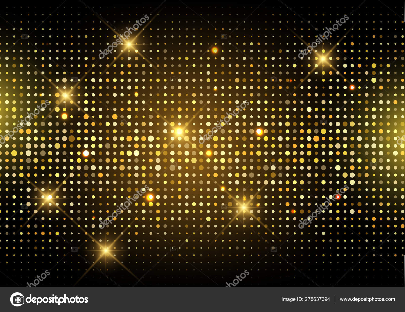 Glitter gold disco lights background Stock Vector by ©kjpargeter 278637394