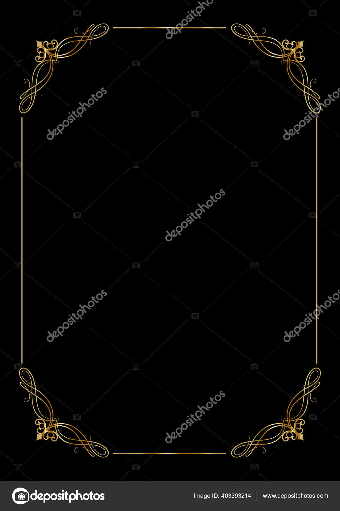 Elegant Gold Border Vector