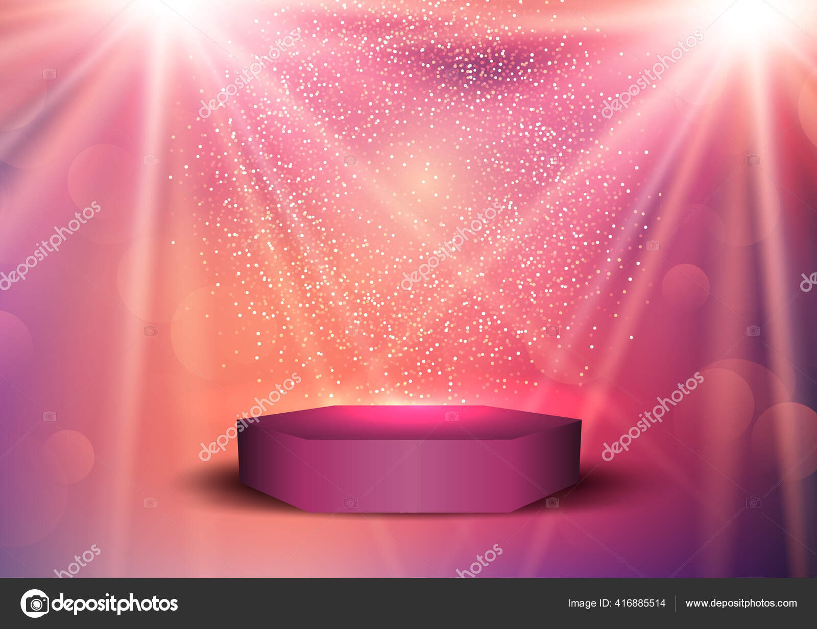 Pink Spotlight Background
