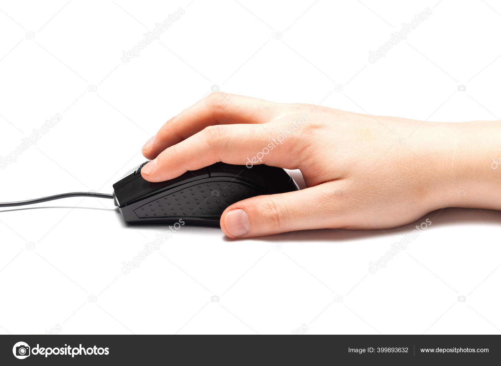 Hand on a computer mouse Stock Photo by ©Volkova 399893632