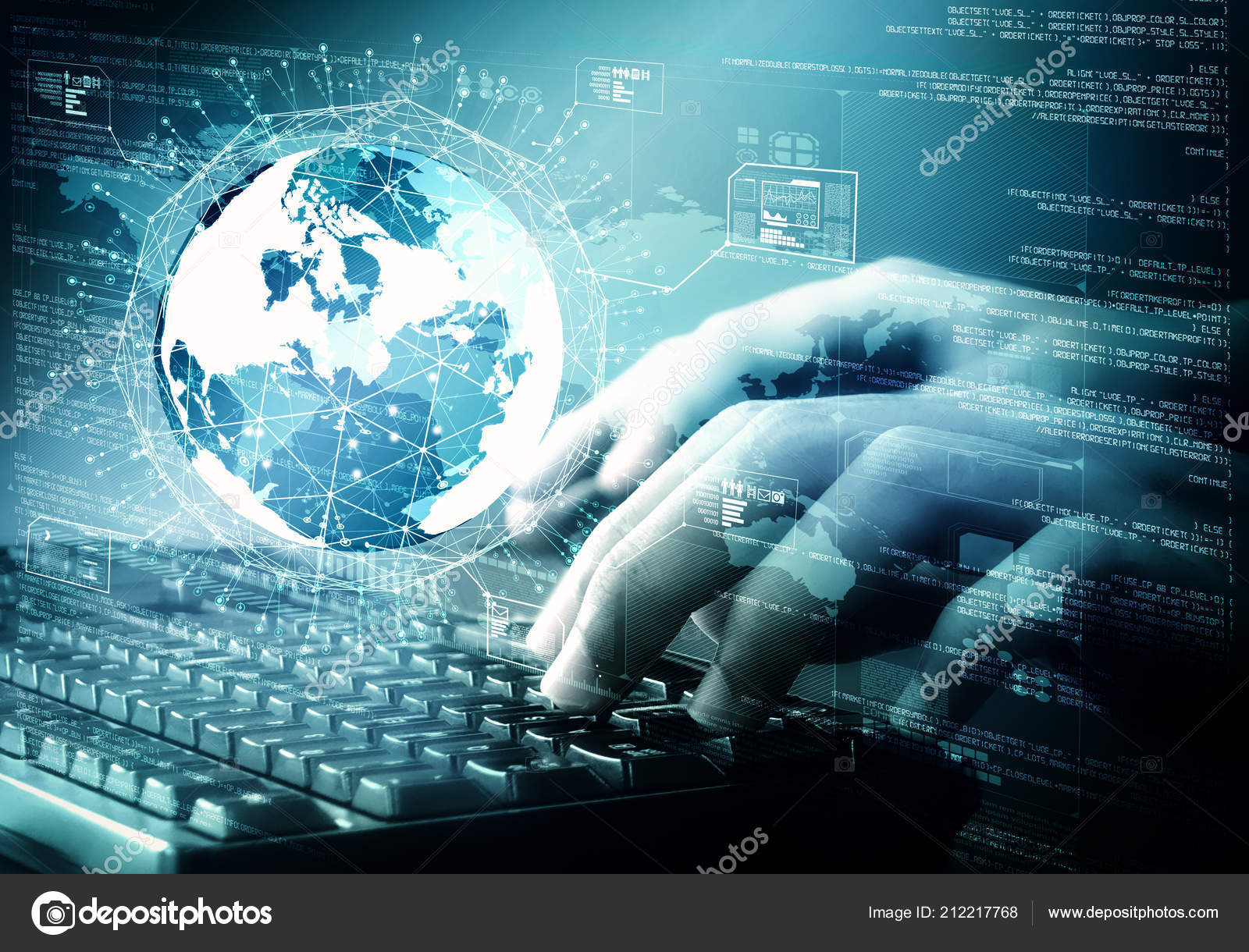 Conceptual Image Internet Big Data Software Programming — Stock Photo ...