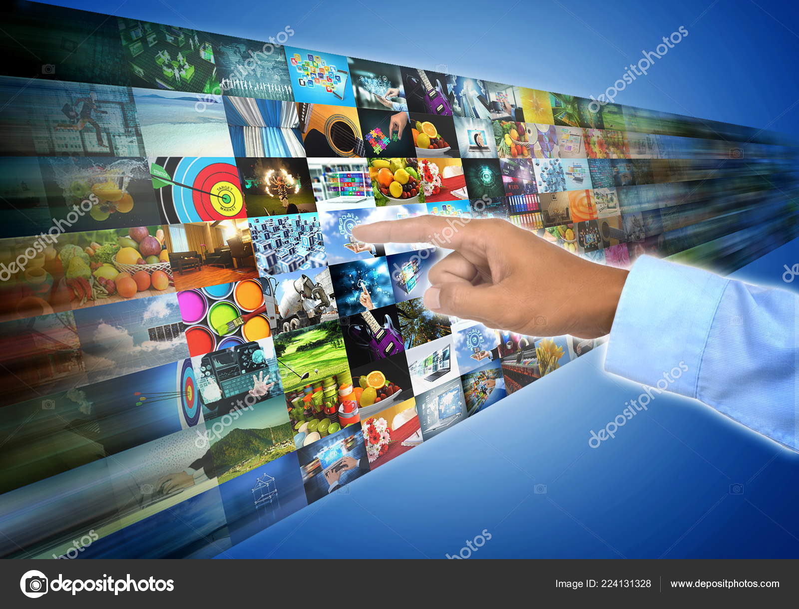 Internet Streaming Multimedia Broadband Entertainment Technology Blue ...