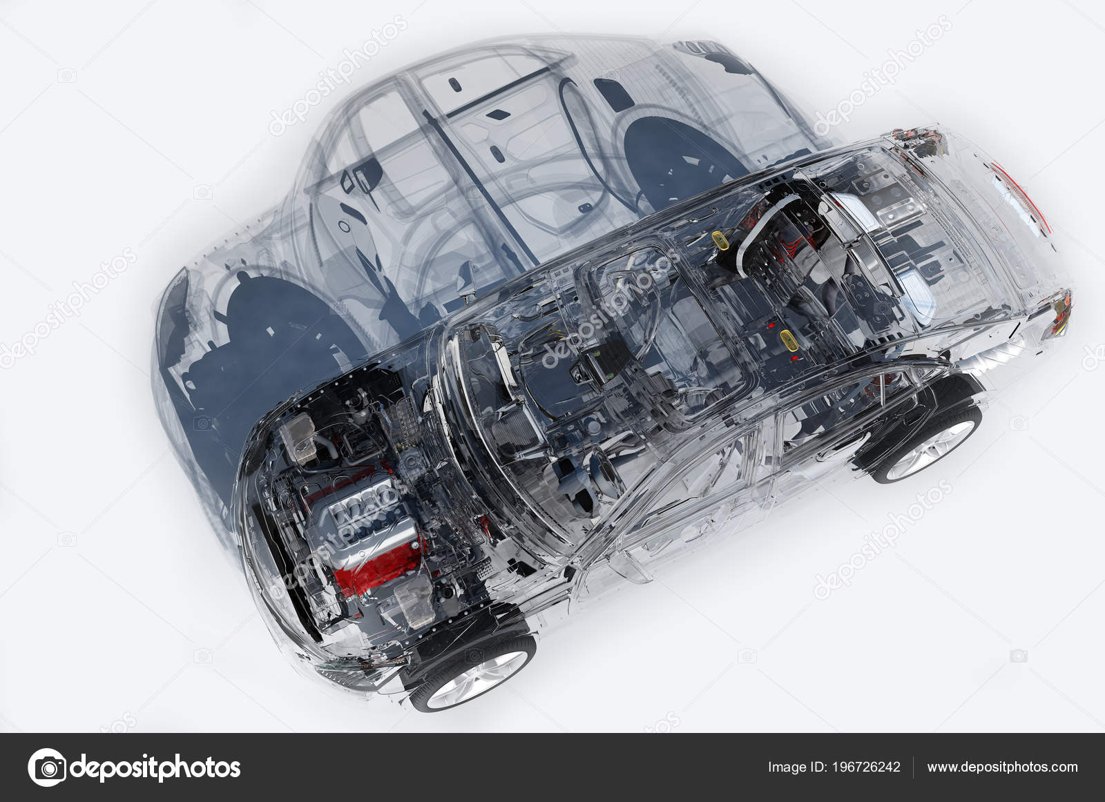 Glass Auto White Background Render Stock Photo by ©Iurii 196726242