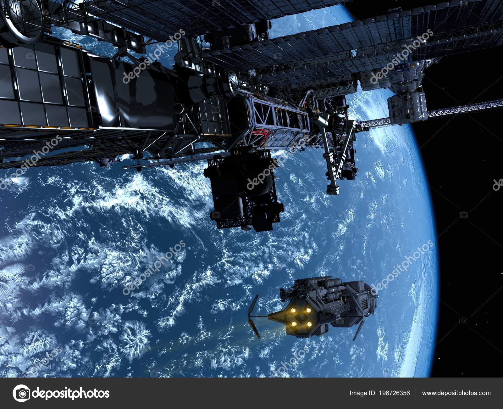 Astronaut Structure Elemen Image Furnished Nasa Render — Stock Photo ...