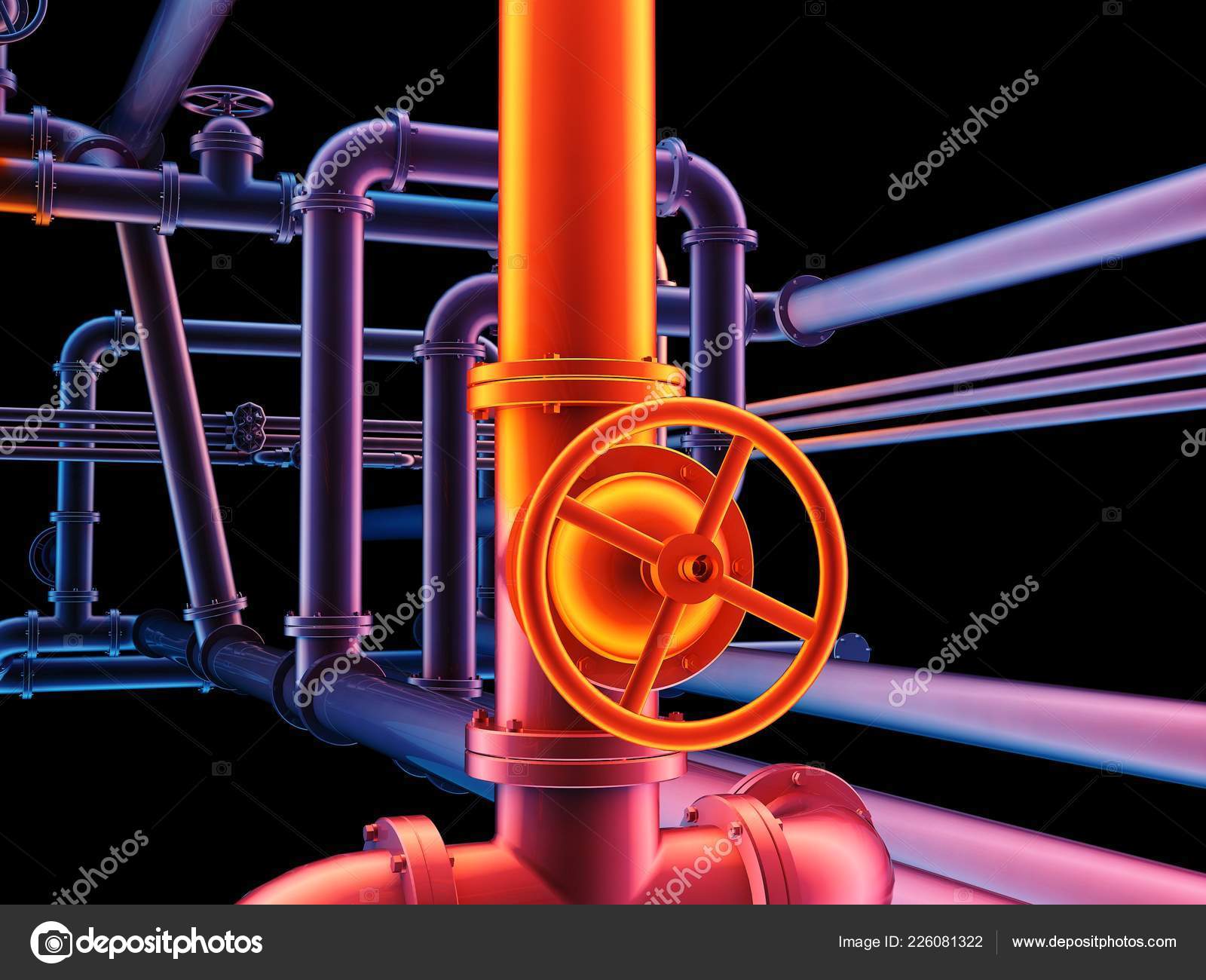 Graphical Representation Industrial Pipes Render Stock Photo by ©Iurii ...