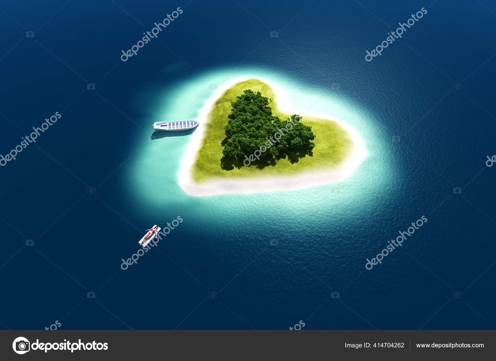 Island Sea Render — Stock Photo © Iurii #414704262