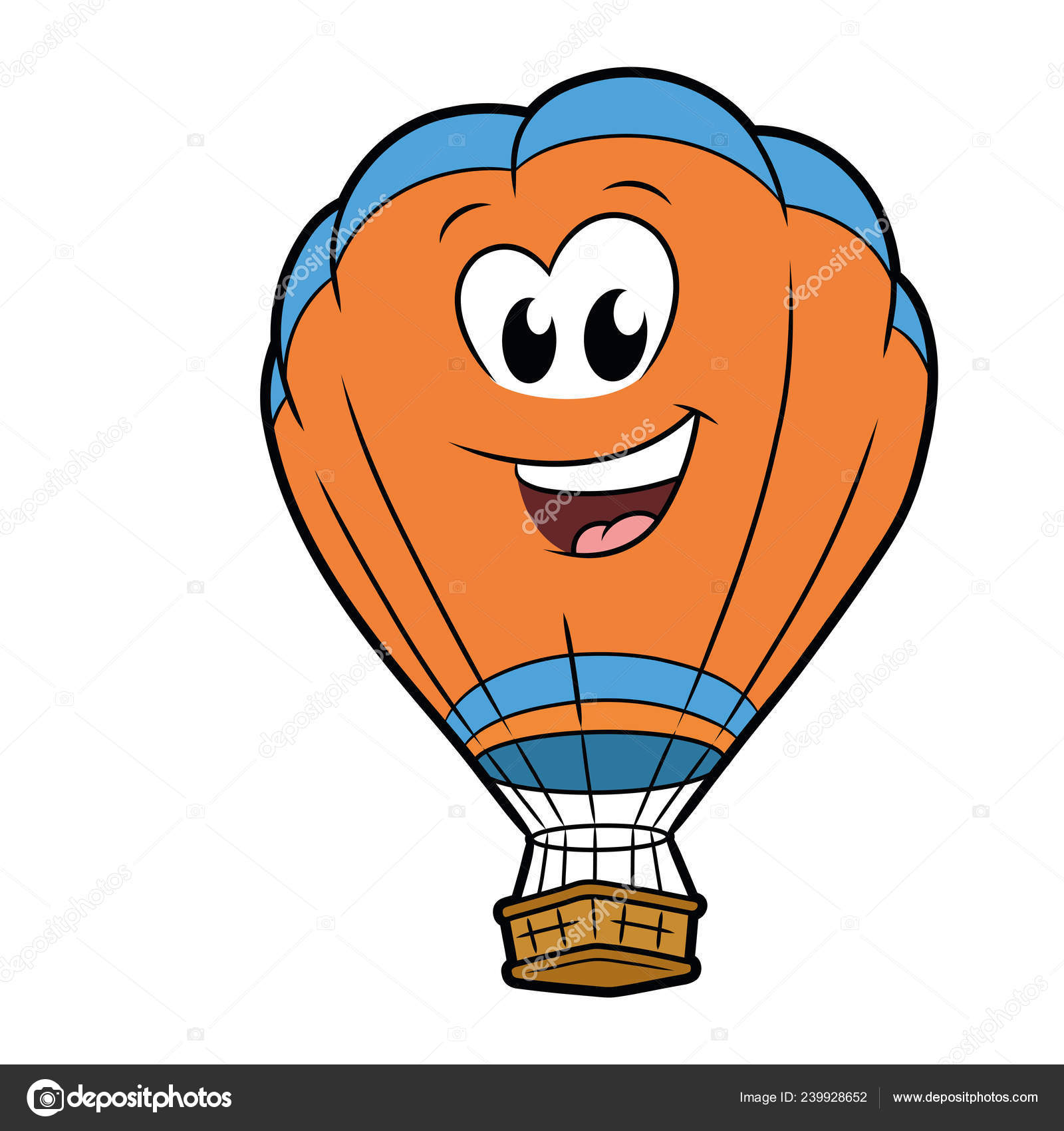 Cartoon Hot Air Balloon With Face