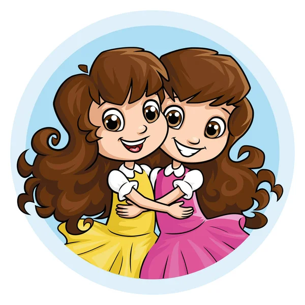 Sisters hugging, Royalty-free Sisters hugging Vector Images & Drawings ...