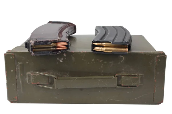 Cal Metal Ammo Can Ammunition Belt Isolated White Stock Photo by ©zim90 ...