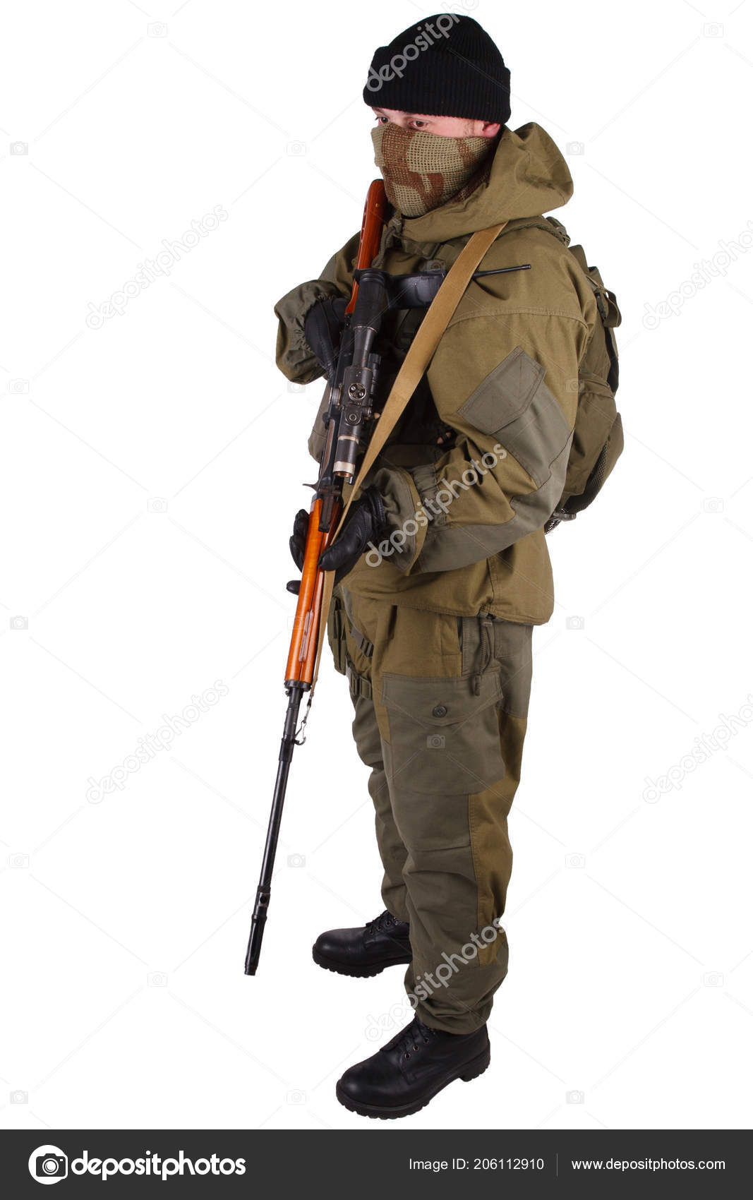 Sniper Svd Sniper Rifle Isolated White Background — Stock Photo © zim90 ...