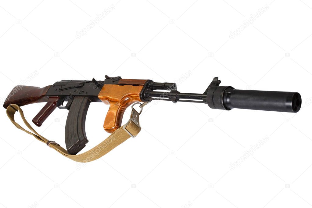 Kalashnikov AK 47 Versión rumana con silenciador de sonido (silenciador ...