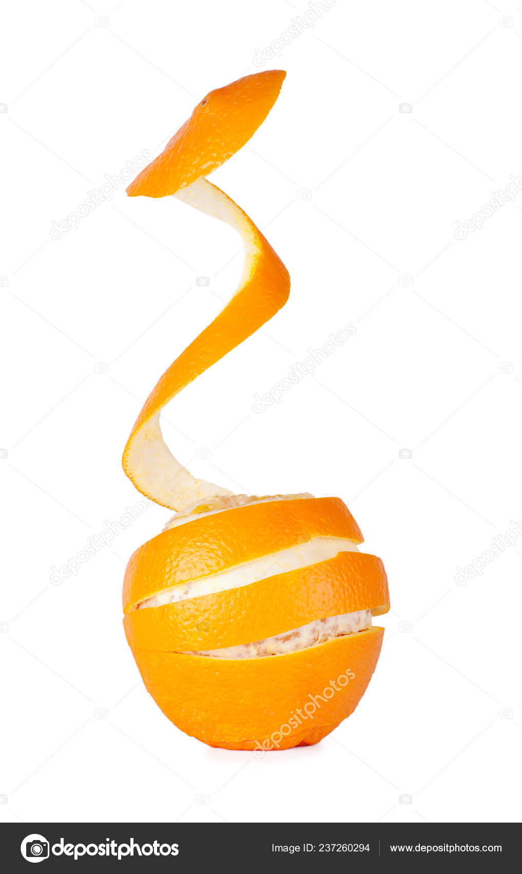 Orange Peel Form Spiral Peeled Orange Stock Photo by ©Tanchic 237260294