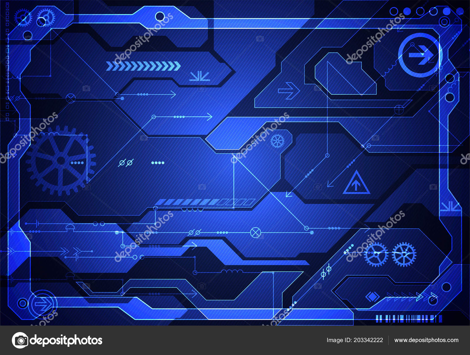 Tech Digital Technology Engineering Background Vector Stock Vector ...