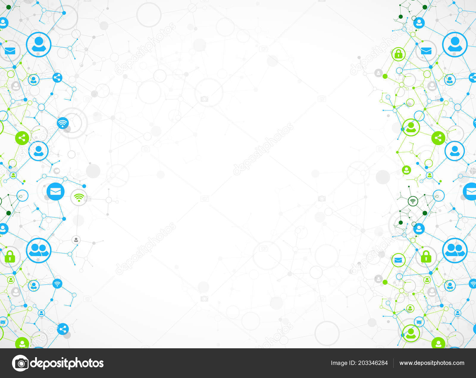 Social Media Vector Background Network Concept Stock Vector by ©KrulUA ...