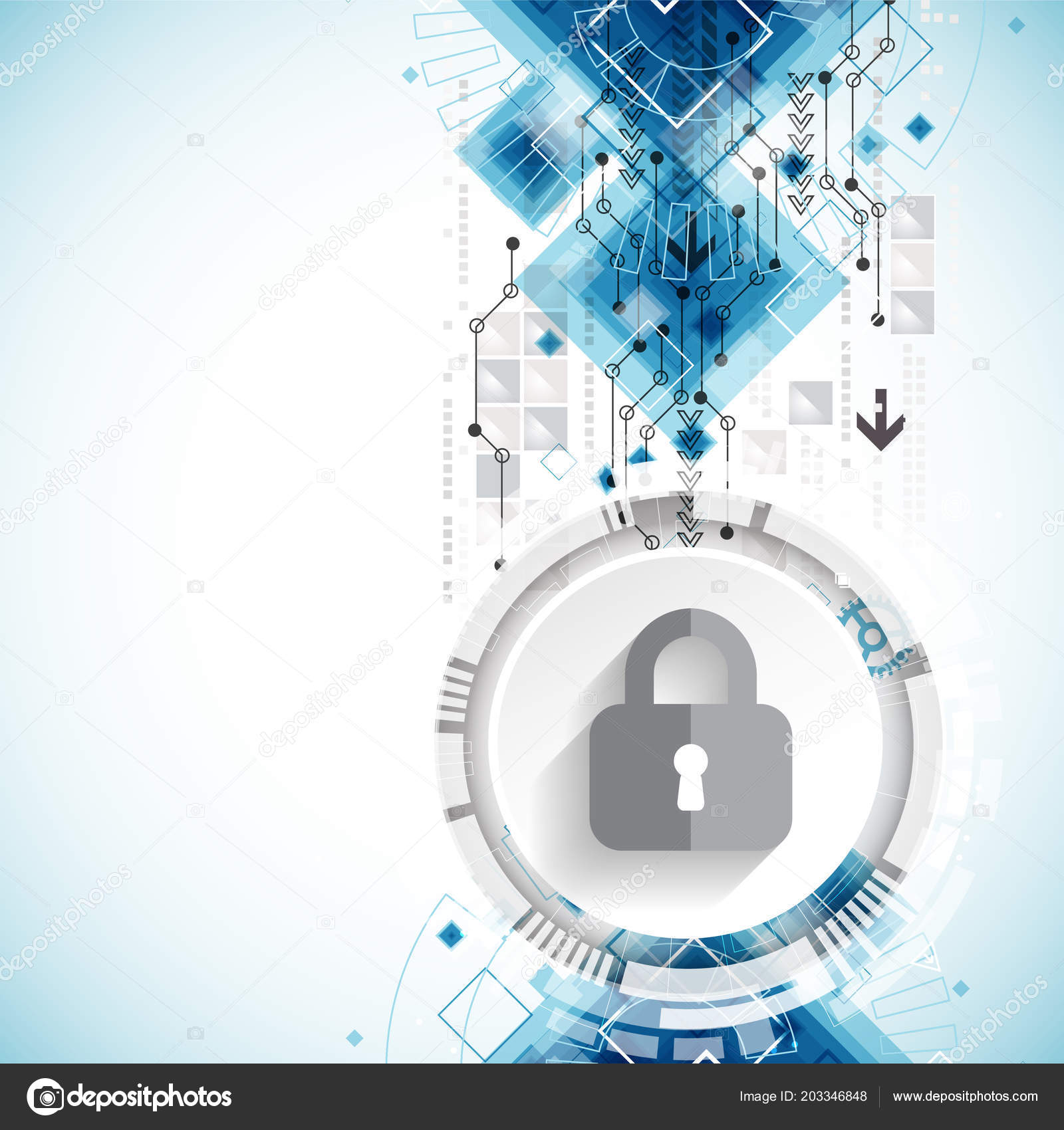 Protection Concept Protect Mechanism System Privacy Vector Illustration ...