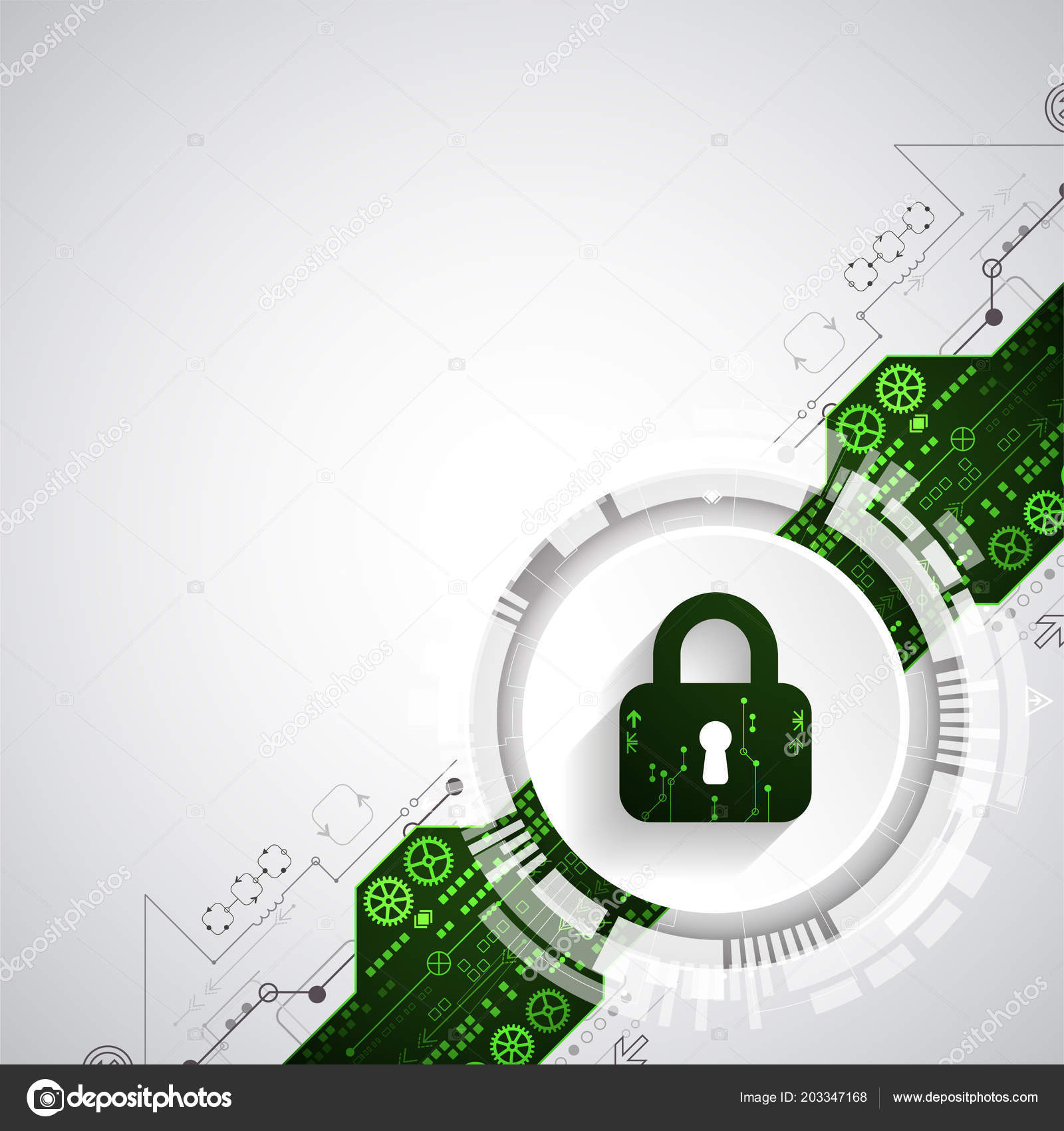 Protection Concept Protect Mechanism System Privacy Vector Illustration ...