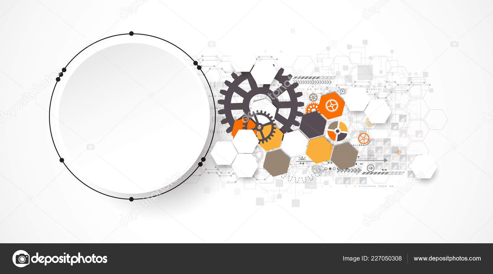 Abstract Circle Technology Concept Circuit Board High Computer Color ...