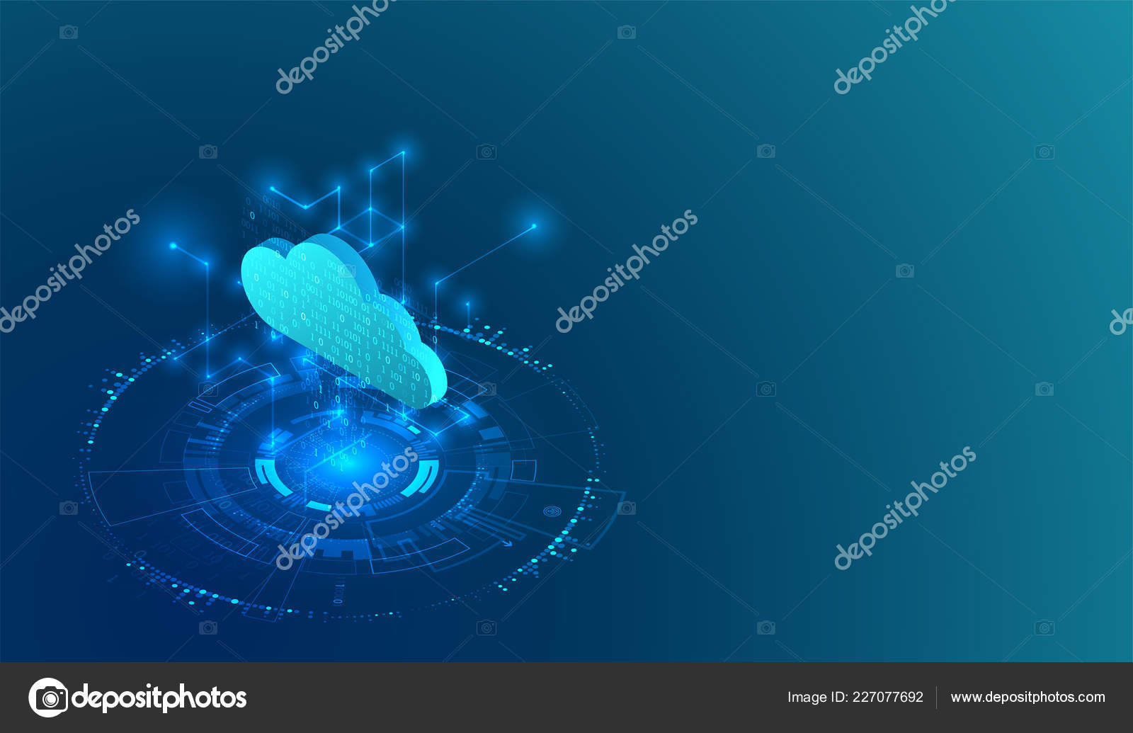 Isometric Big Data Flow Processing Concept Cloud Database Abstract ...