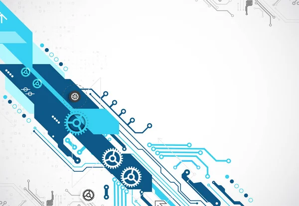 Vector Illustration Tech Digital Technology Engineering Theme Stock ...