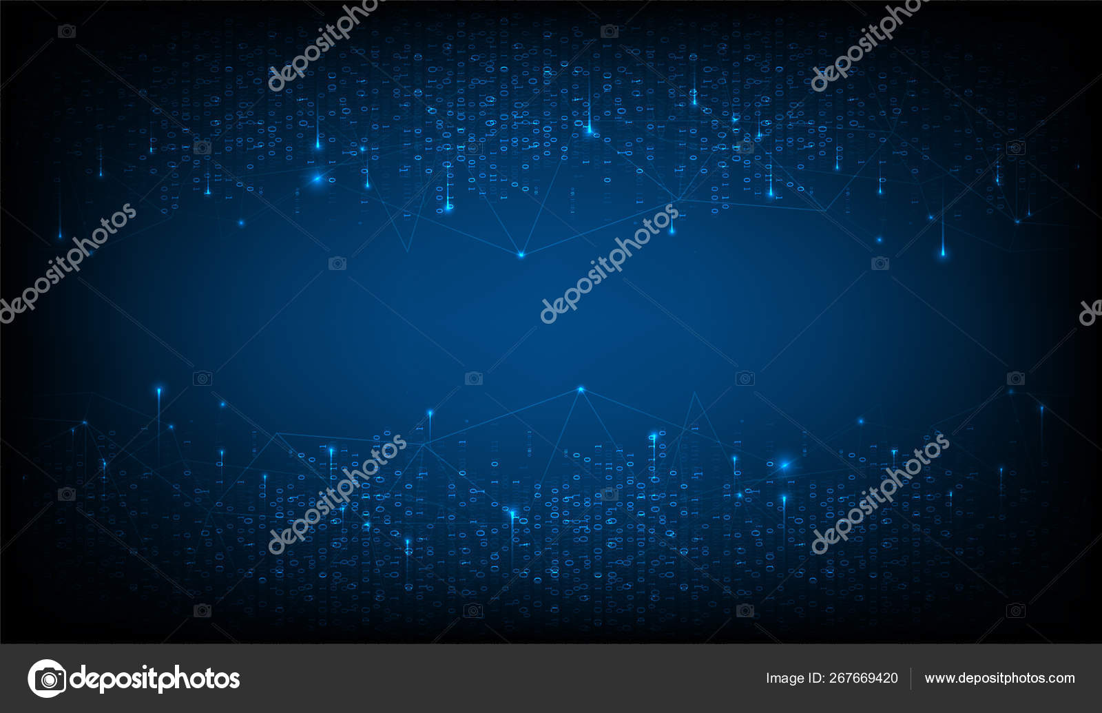 Technology background. Big data concept. Binary computer code. Stock ...