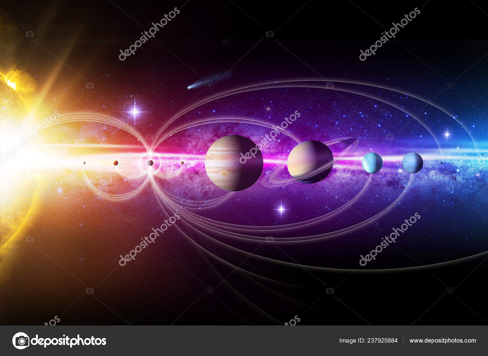 Solar System Elements Image Furnished Nasa — Stock Photo © robertsrob ...