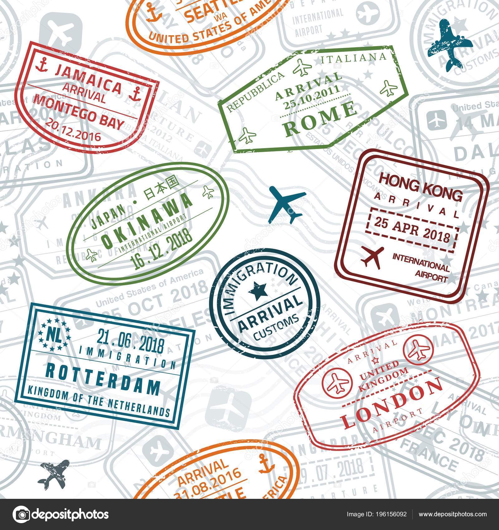 Travel Stamps Wallpaper