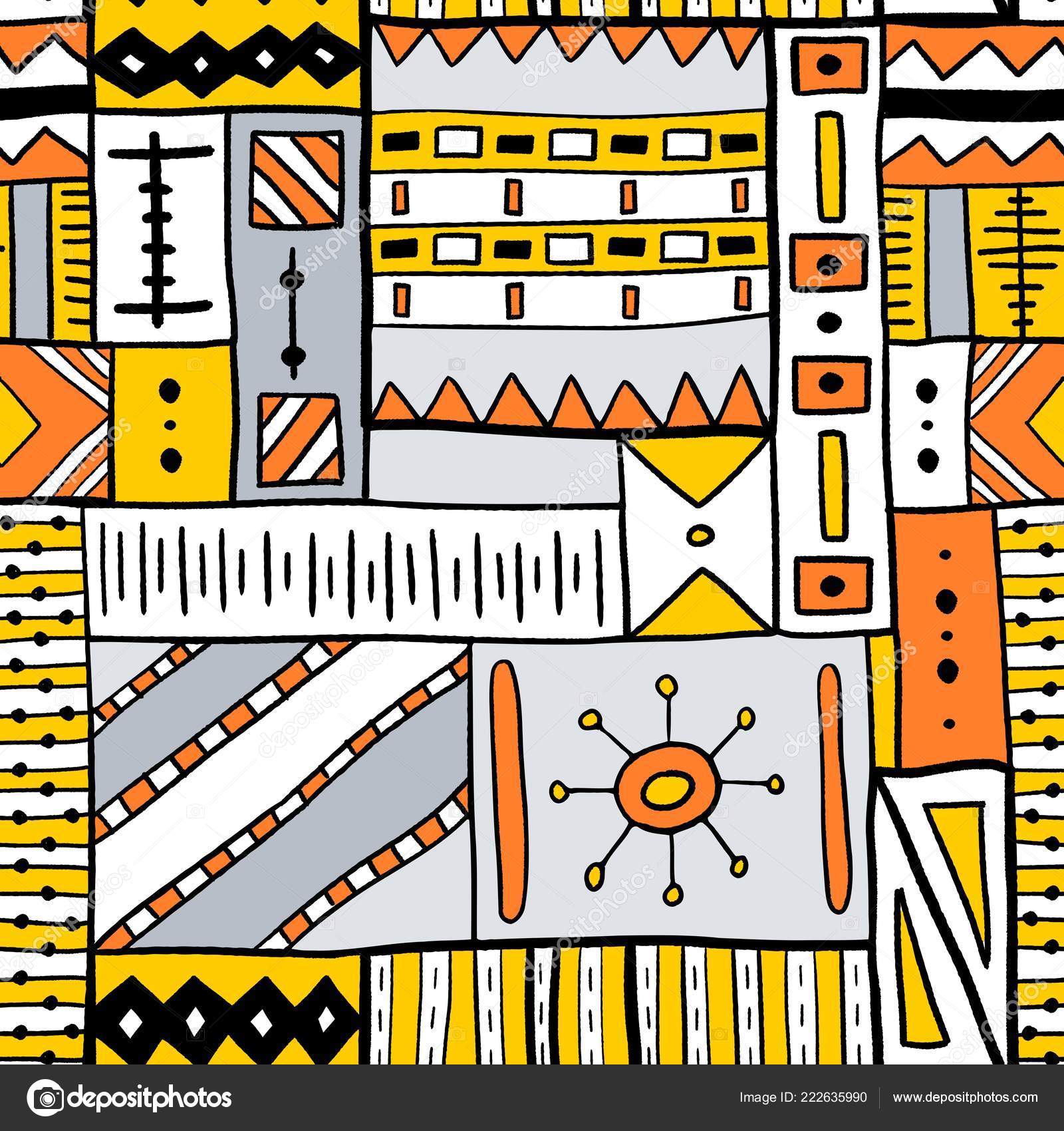 Tribal Vector Pattern Traditional Indigenous African Style Textile ...