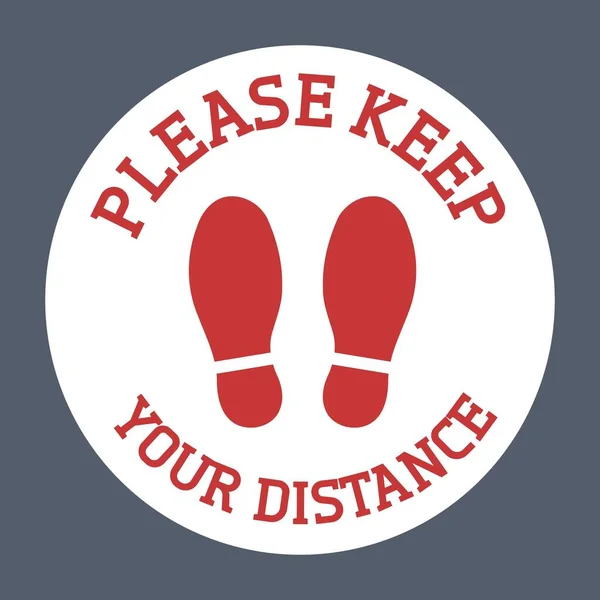 Please Keep Your Distance Floor Sticker Social Distancing Sign Covid ...
