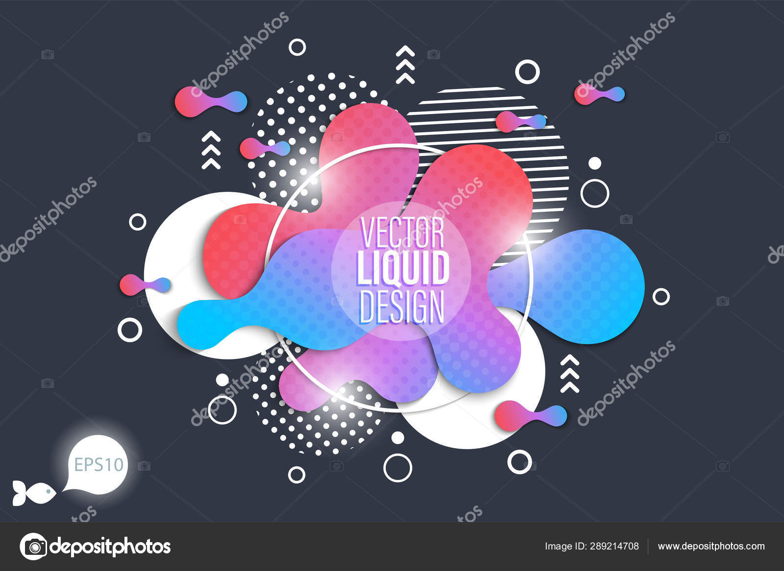 The modern vector liquid form design elements Stock Vector by ...