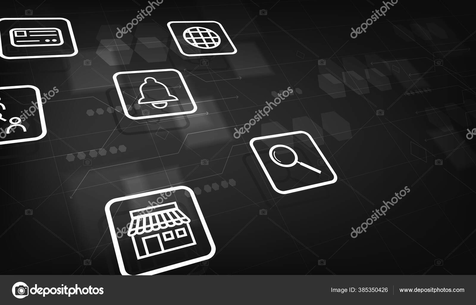 Futuristic User Interface Icons Background Stock Vector by ©Pitsanu ...